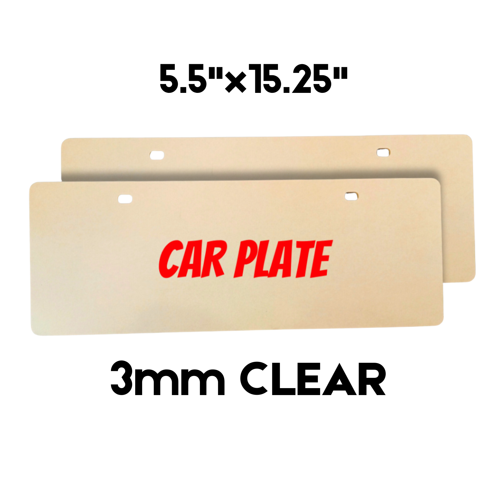 CAR PLATE 5.5"x15.25" 3mm – Stickershop